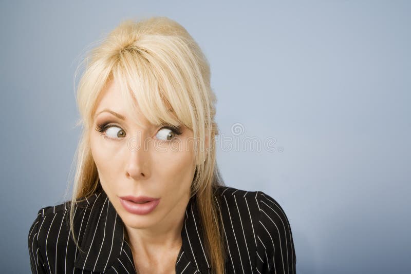 Apprehensive woman stock image. Image of waiting, frightened - 5364365