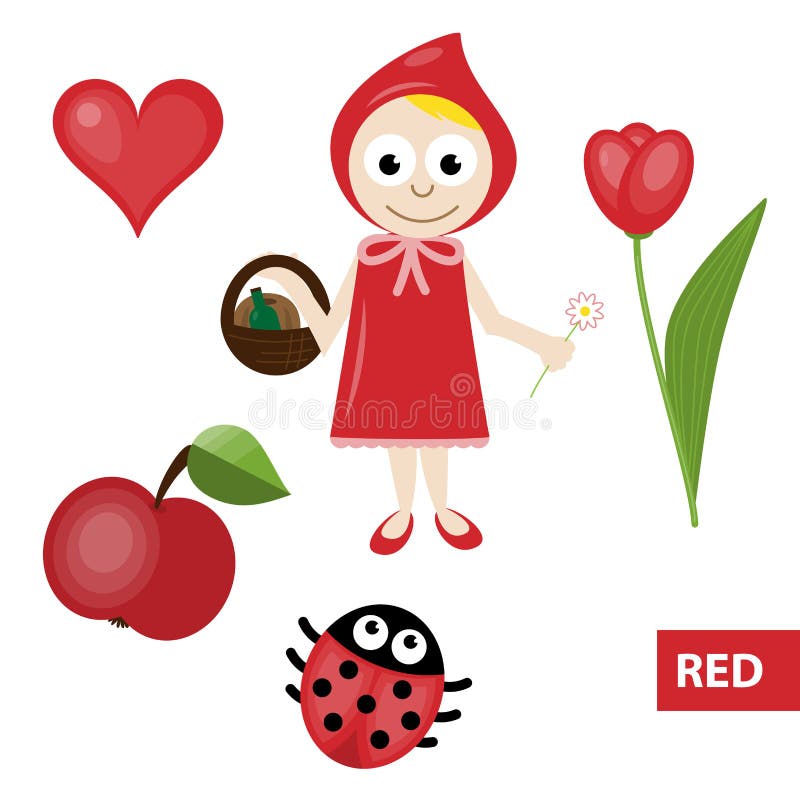 Apprenant Des Couleurs – Rouge Illustration Stock - Illustration du ...