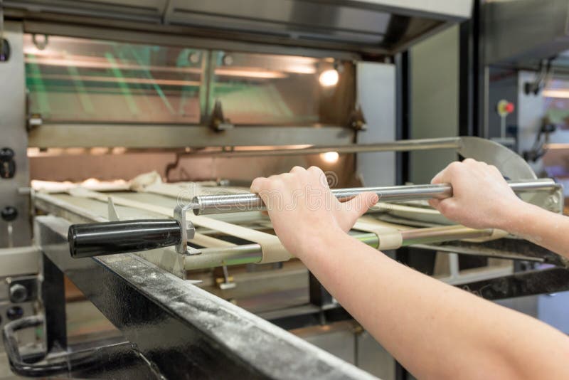 Apprentice Baker S Hands Putting in the Baguettes for Baking Learning ...