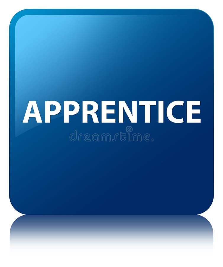 Apprentice Blue Square Button Stock Illustration - Illustration of ...