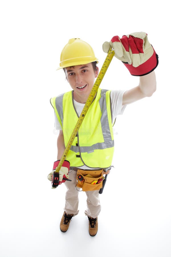 Builder or Carpenter with Face Mask Stock Image - Image of protection ...
