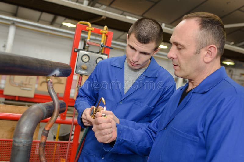 Apprentice Checking Stock Levels in Store Room Stock Photo - Image of ...