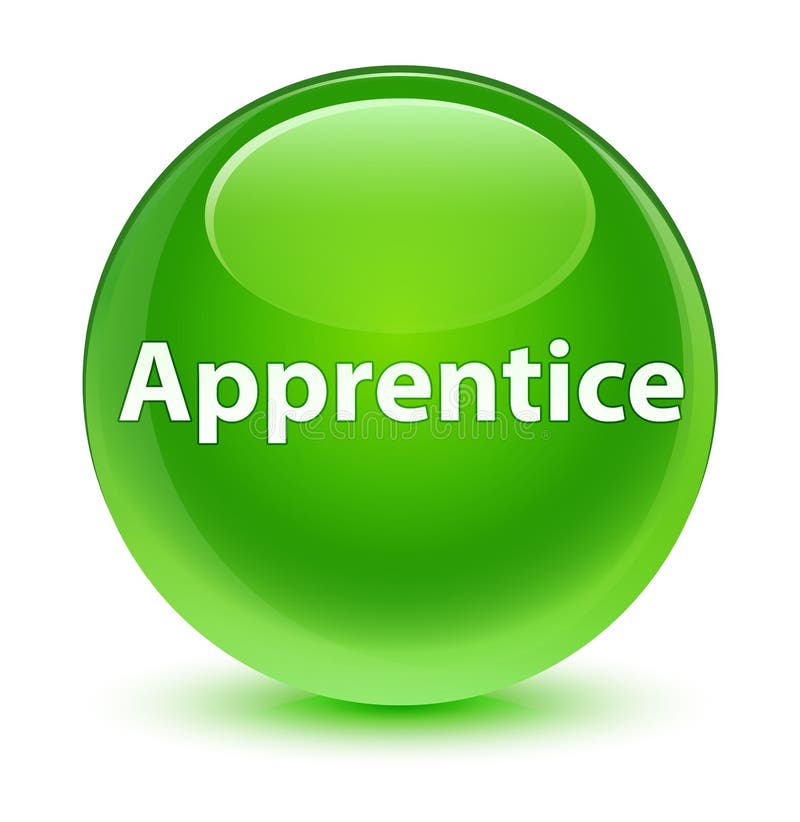 Apprentice Glassy Green Round Button Stock Illustration - Illustration ...