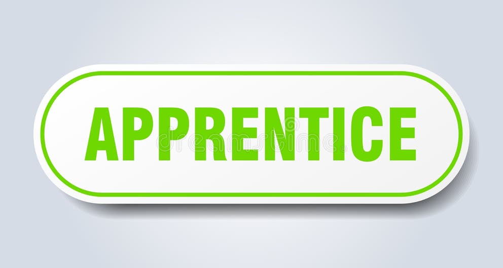 Apprentice sticker. stock vector. Illustration of green - 197143021