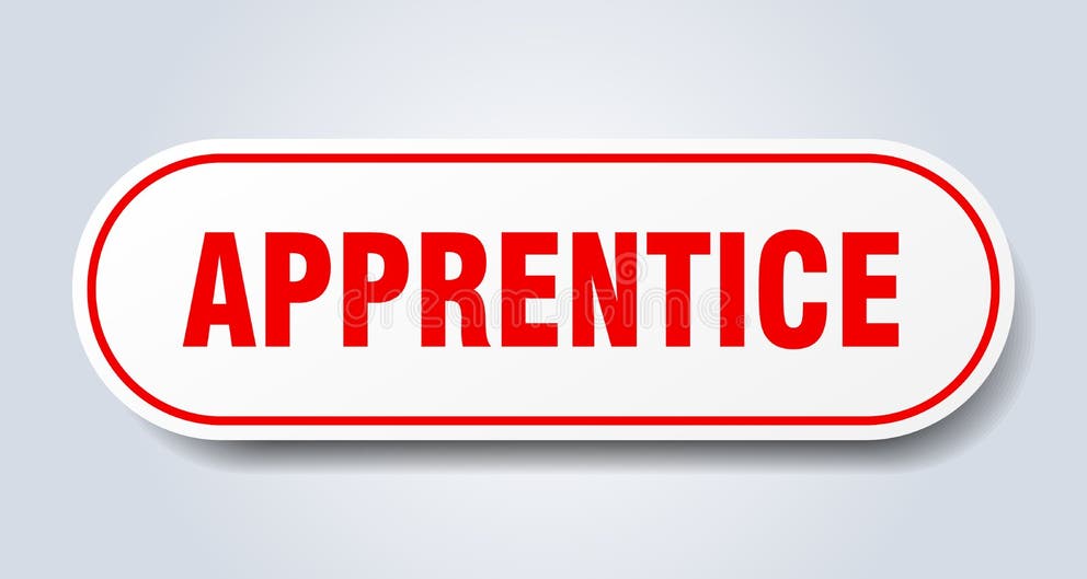 Apprentice sticker. stock vector. Illustration of seal - 197147833