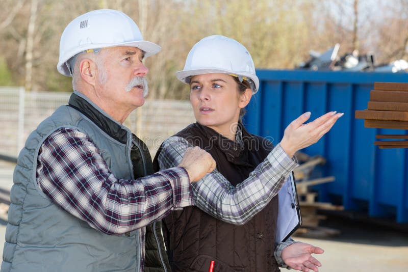 Apprentice at Work with Senior Engineer Stock Photo - Image of safety ...