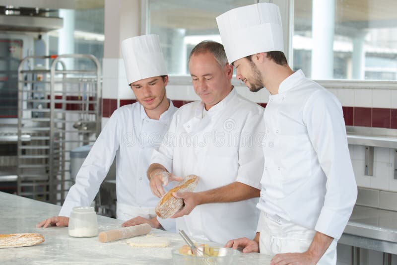 Apprentices in Bakery Learning from Experienced Professional Stock ...