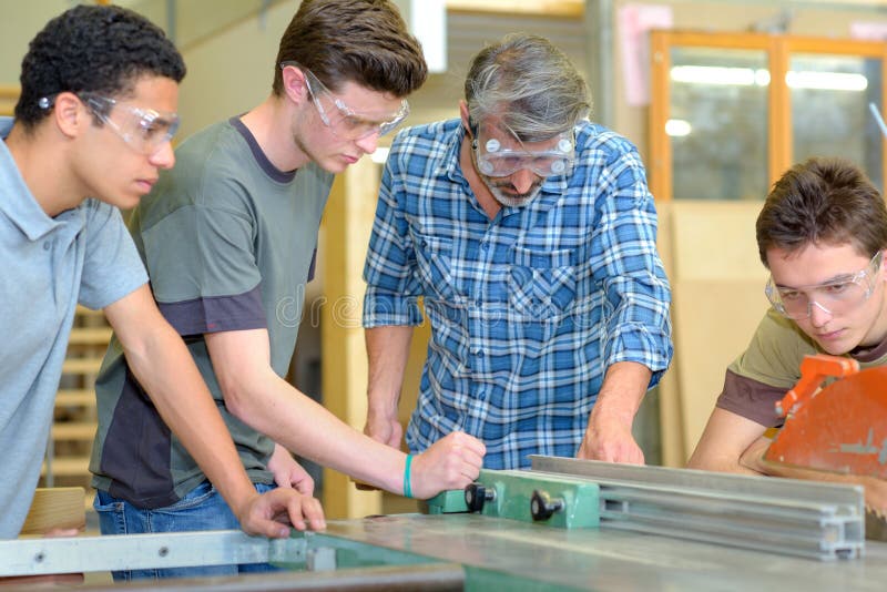 Apprentices Learning a Trade Stock Photo - Image of metal, caucasian ...