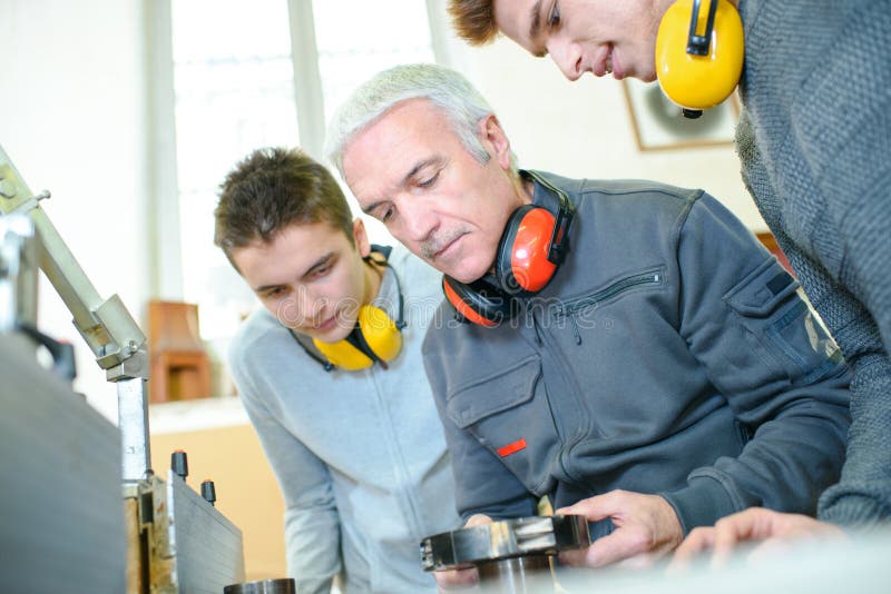 Apprentices Working with Wood Stock Image - Image of apprentices ...