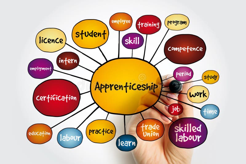 Apprenticeship Mind Map, Concept for Presentations and Reports Stock ...