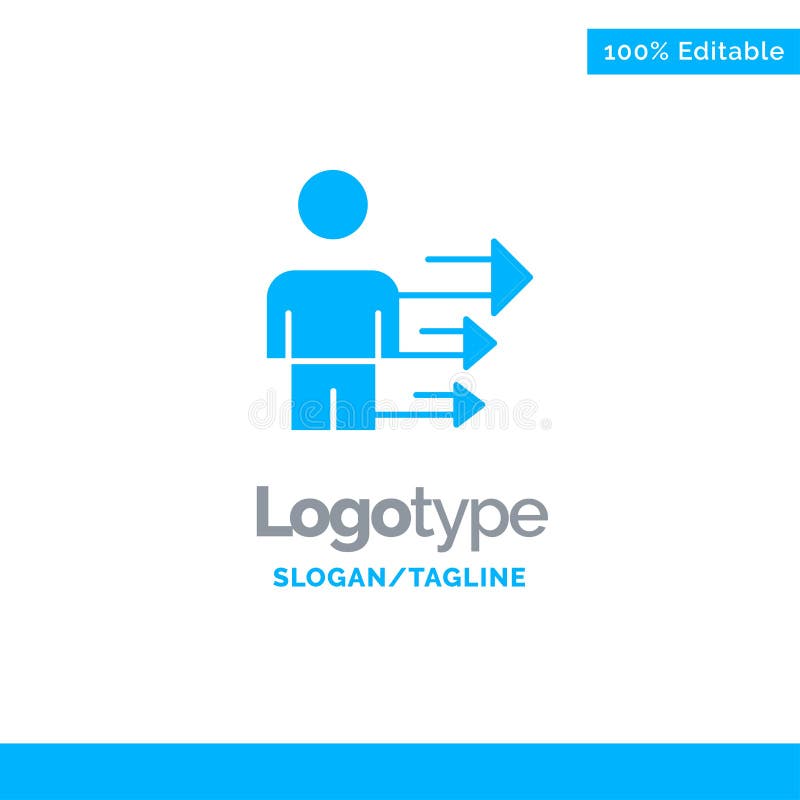 Approach, Business, Leadership, Modern Blue Solid Logo Template. Place ...