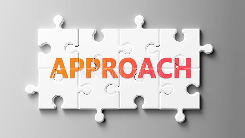 Approach Complex Like a Puzzle - Pictured As Word Approach on a Puzzle ...