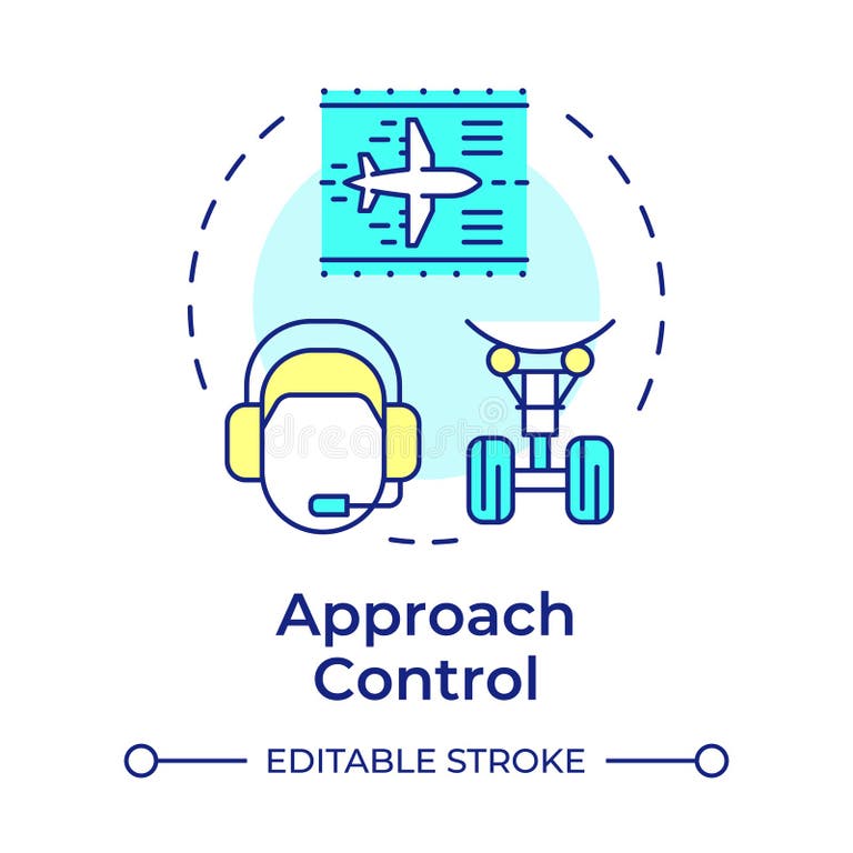 Approach Control Multi Color Concept Icon Stock Vector - Illustration ...