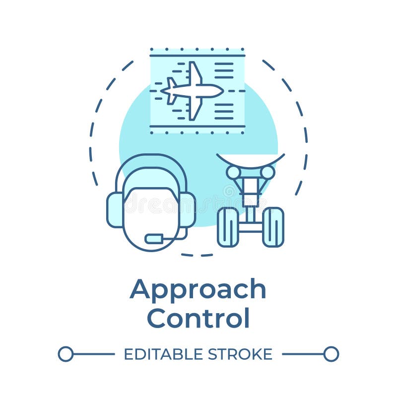 Approach Control Soft Blue Concept Icon Stock Vector - Illustration of ...