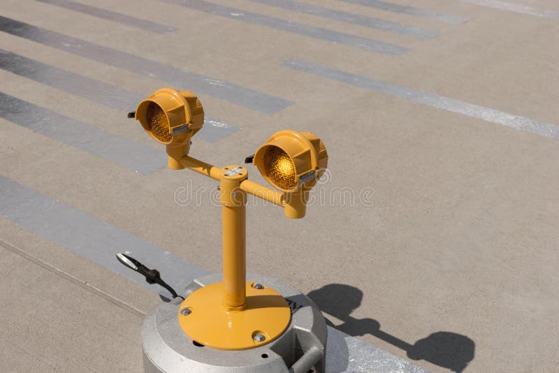 Approach Lights of an Airfield Airport Runway Stock Photo - Image of ...