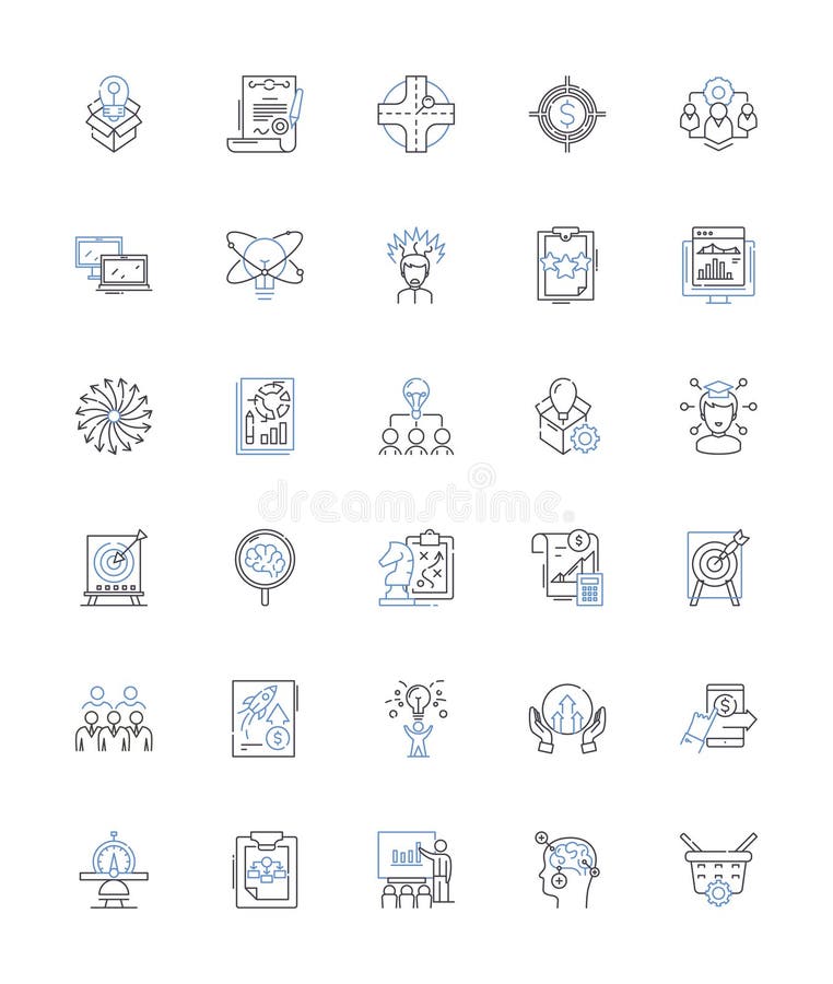 Approach Line Icons Collection. Methodology, Perspective, Strategy ...
