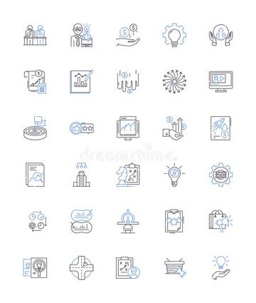 Approach and Method Line Icons Collection. Strategy, Framework, System ...