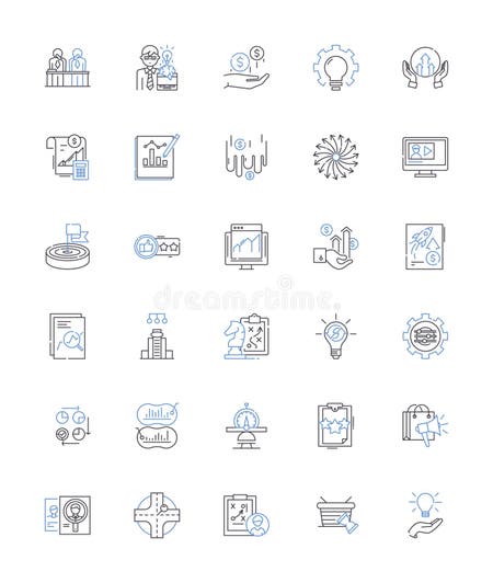 Approach and Method Line Icons Collection. Strategy, Framework, System ...