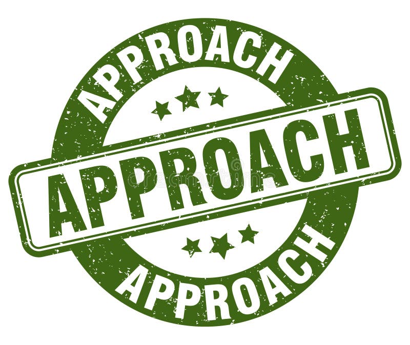 Approach Stamp. Approach Label. Round Grunge Sign Stock Vector ...