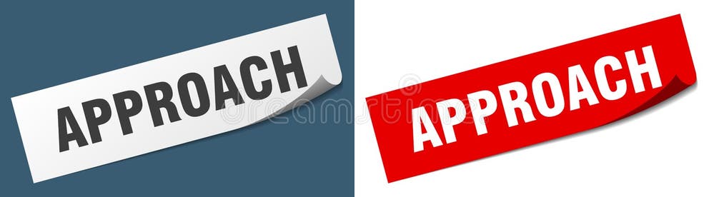 Approach Sticker. Approach Sign Set Stock Vector - Illustration of ...