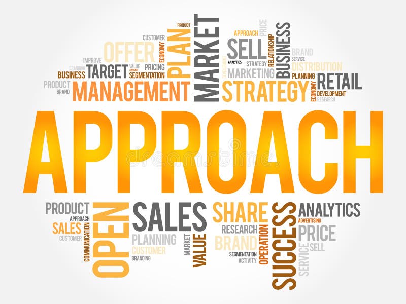 Approach word cloud stock illustration. Illustration of artwork - 199870027
