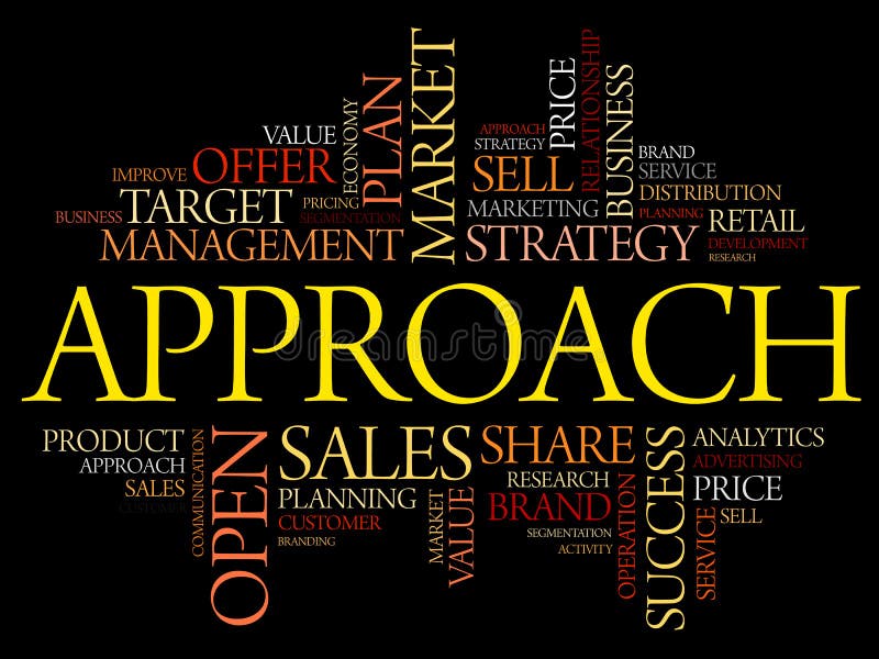 Approach Word Cloud, Business Concept Stock Illustration - Illustration ...