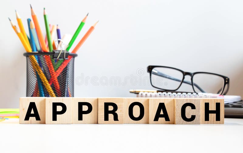 APPROACH Word Made with Building Blocks Stock Image - Image of approach ...