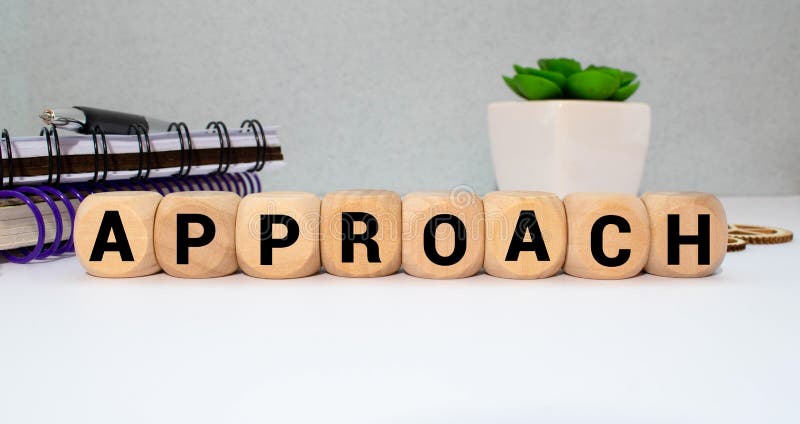 Approach Word from Wooden Blocks Stock Image - Image of customer ...