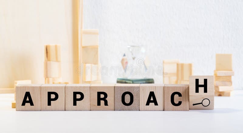 APPROACH Word Made with Building Blocks Stock Photo - Image of message ...