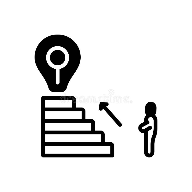 Black Solid Icon for Approaches, Initiative and Approach Stock Vector ...