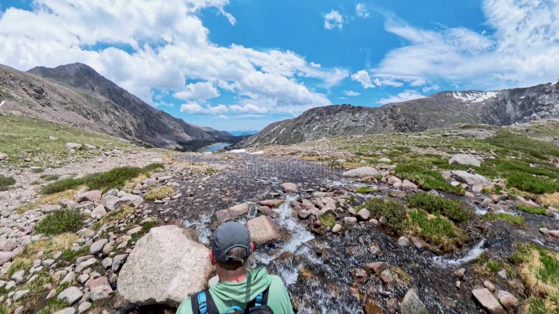 Approaching and Cross Running Water Stock Video - Video of colorado ...