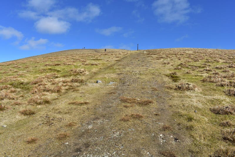 Approaching Crosspaths Below Dollywaggon Pike Stock Image - Image of ...