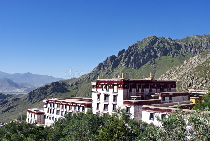 Approaching the Drepung Monastery Stock Photo - Image of landscape ...