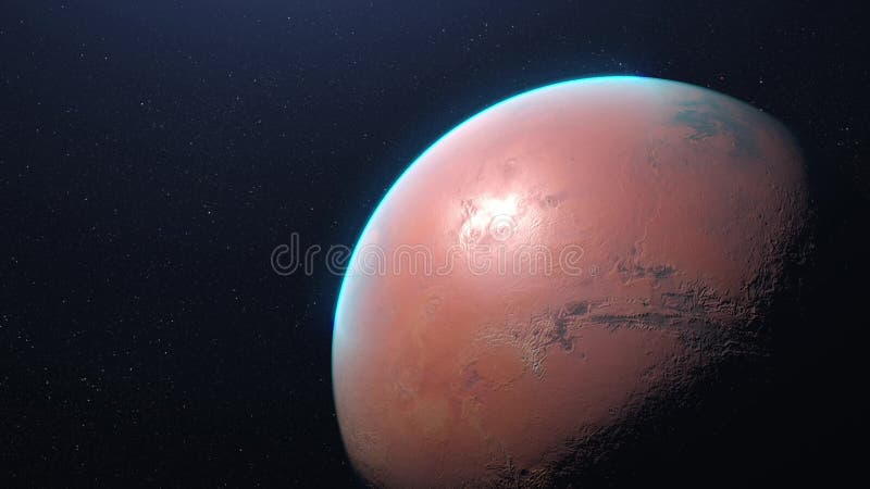 Approaching Mars - Red Planet in Solar System Stock Video - Video of ...