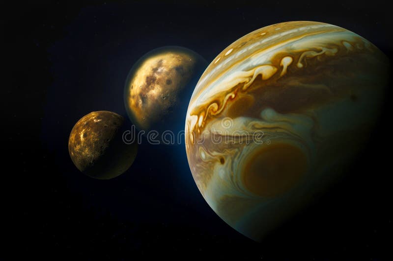 Approaching the Orbit of Jupiter, Generative AI Stock Illustration ...