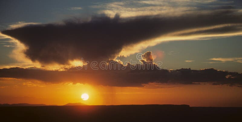 Approaching storm stock image. Image of rain, orange, mountains - 3441271