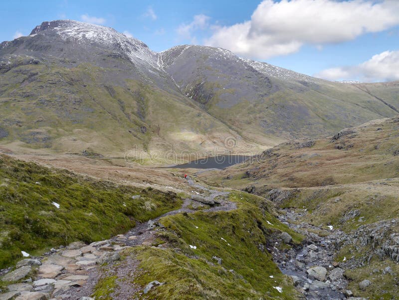 Approaching Styhead Tarn, Lake District Stock Image - Image of gable ...