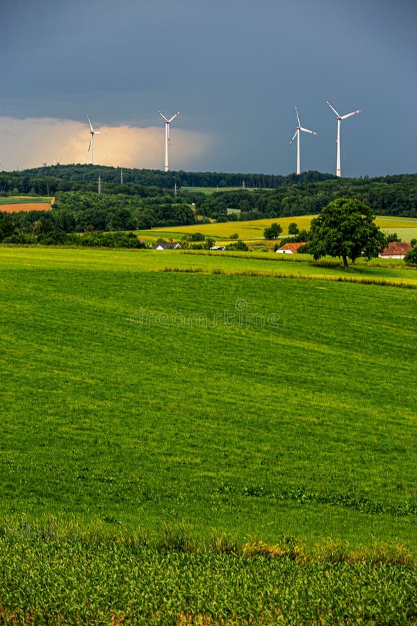 Approaching Summer Thunderstorm with a Dark Weather Front and Dramatic ...