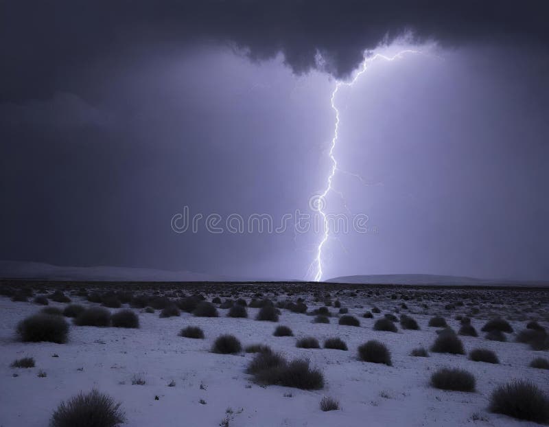An Approaching Thunder Coming Out from Behind a Dark Sky Filled with ...