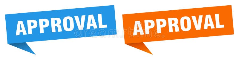 Approval Banner Template. Ribbon Label Sign. Sticker Stock Vector ...
