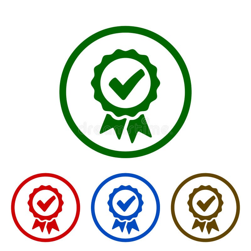 Approval Check Mark Icon Isolated on Black and White Background, Quality Sign â€“ Vector Stock ...