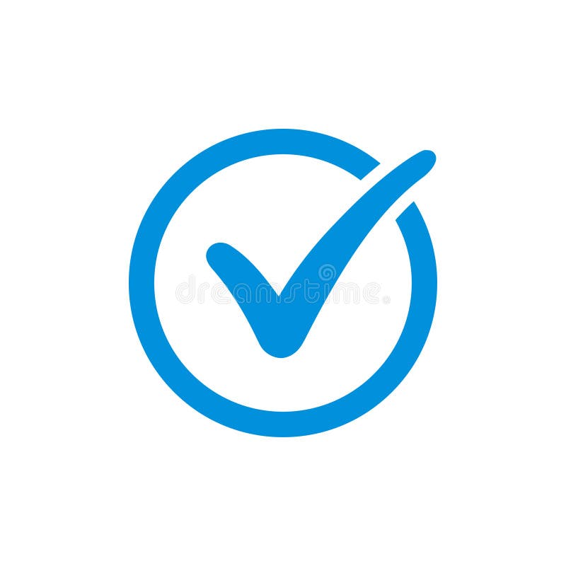 Approval Check Mark Icon Isolated on White Background, Quality Sign â ...