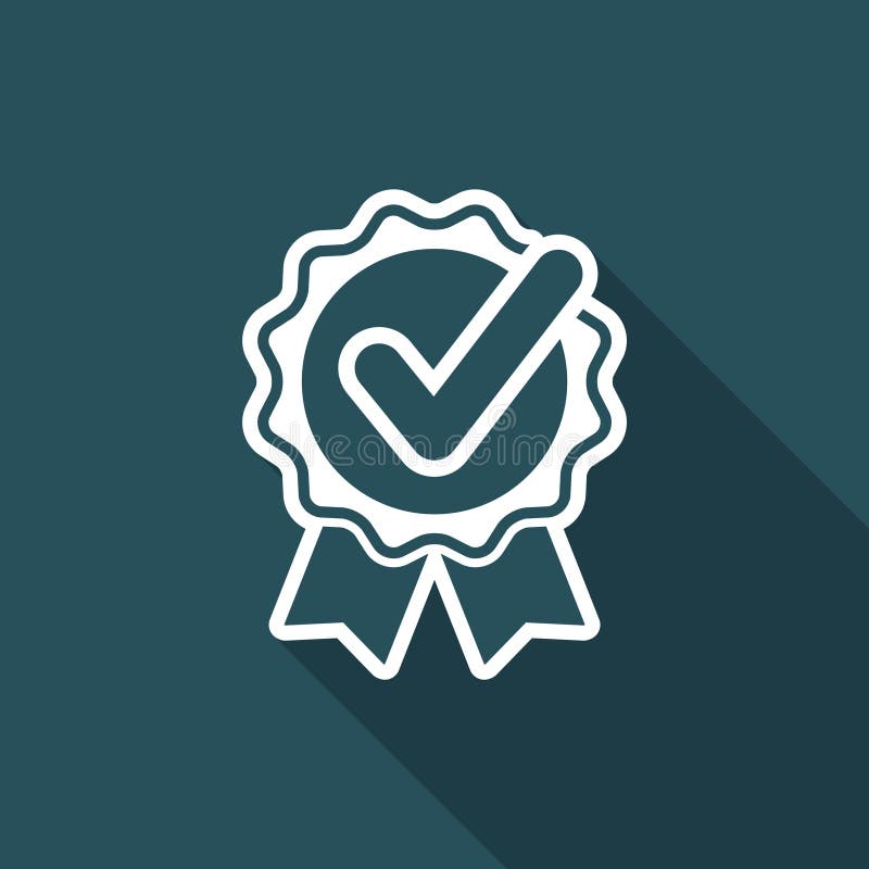 Approval Check - Vector Flat Minimal Icon Stock Vector - Illustration ...