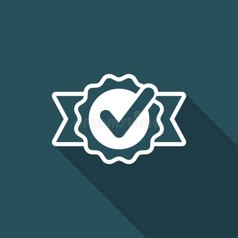 Approval Check - Vector Flat Minimal Icon Stock Vector - Illustration ...