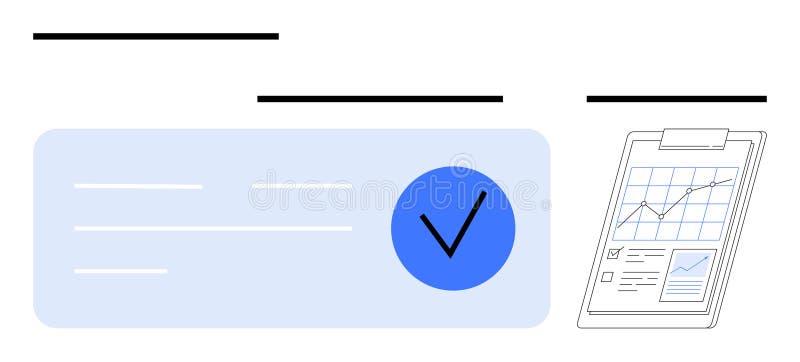 Financial Success with Document Approval and Performance Chart on ...