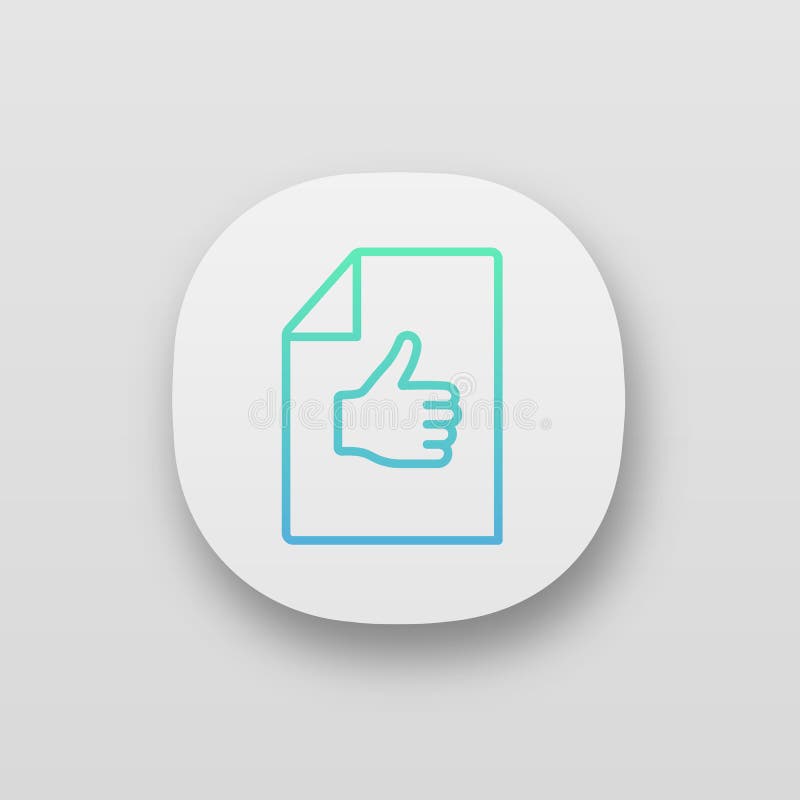 Approval document app icon stock vector. Illustration of isolated ...