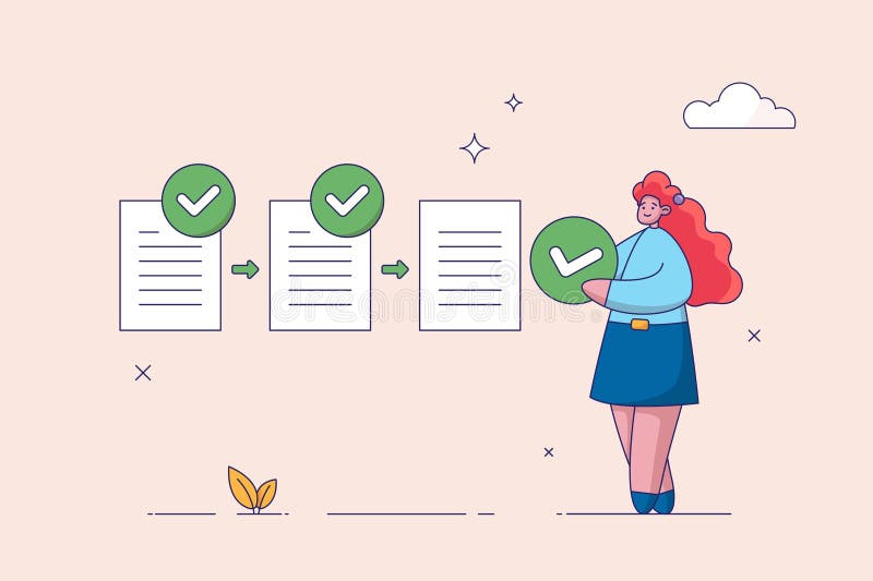 Approval Document Concept. Project Tracking or Goal Tracker Stock ...