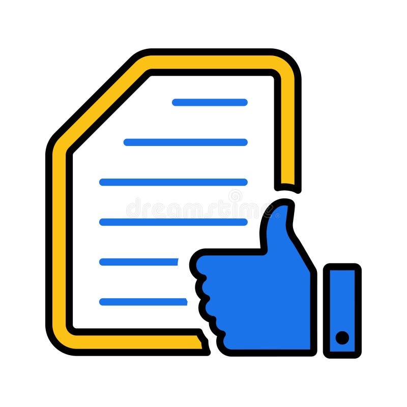 Approval Icon stock vector. Illustration of outline - 290300911