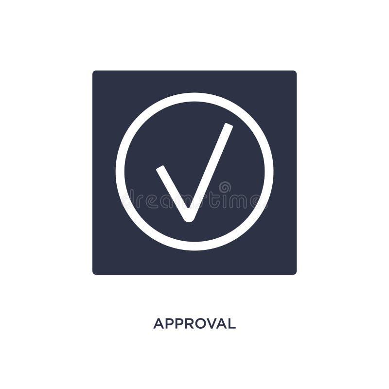 Approval Icon in Different Style Vector Illustration. Two Colored and ...