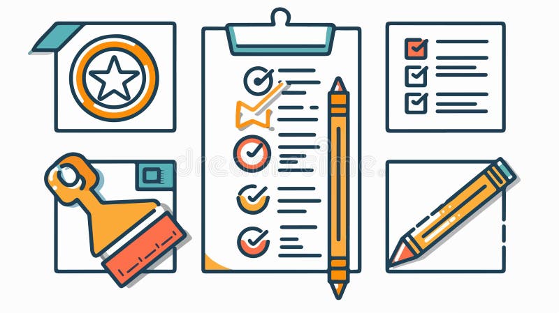 Professional Assessment Icon Set for Evaluating Performance with ...